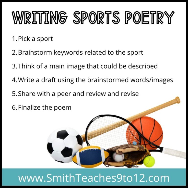 Sports Poetry for High School ELA - SmithTeaches9to12